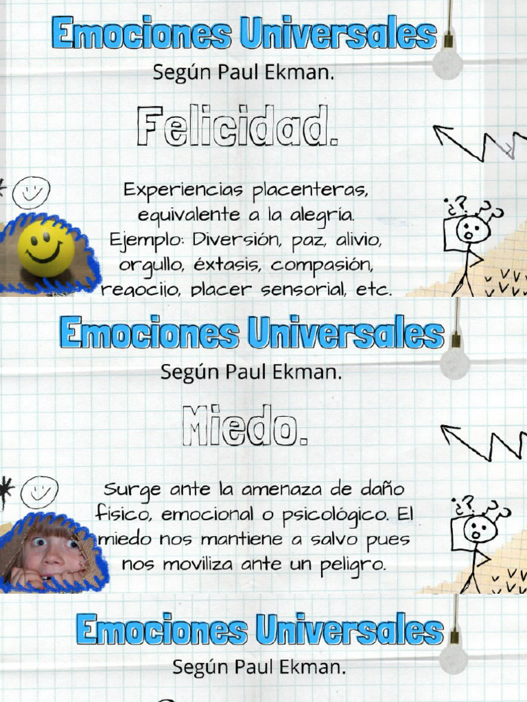 Lista de Emociones Universales | PDF