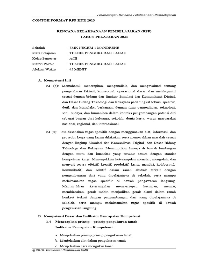 FORMAT Penyusunan RPP SMK | PDF | Seni