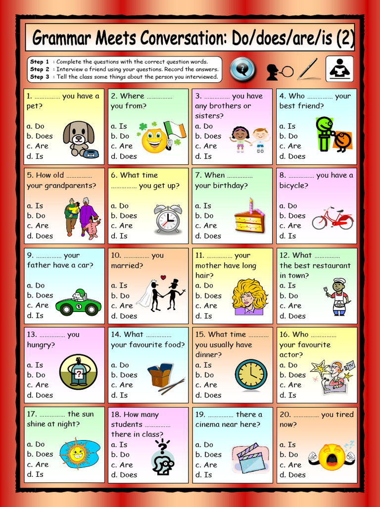 do is are questions board game_NO answers-1 | PDF