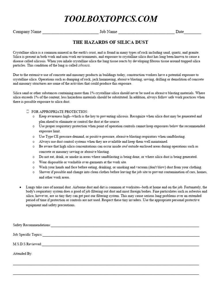 Silica Dust | PDF | Silicon Dioxide | Dust