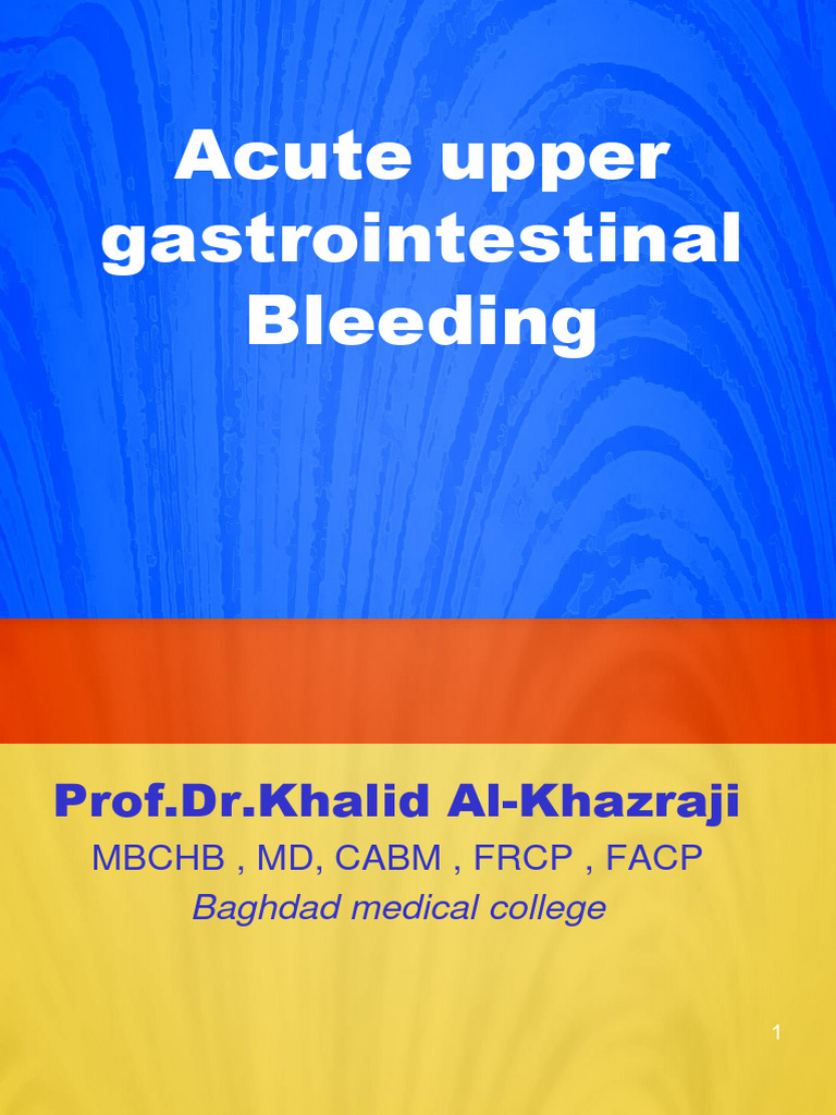 GIT-MED-3 Acute Upper GI Bleeding | PDF | Gastrointestinal Tract ...