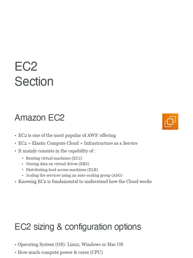EC2 Section | PDF | File Transfer Protocol | Scalability