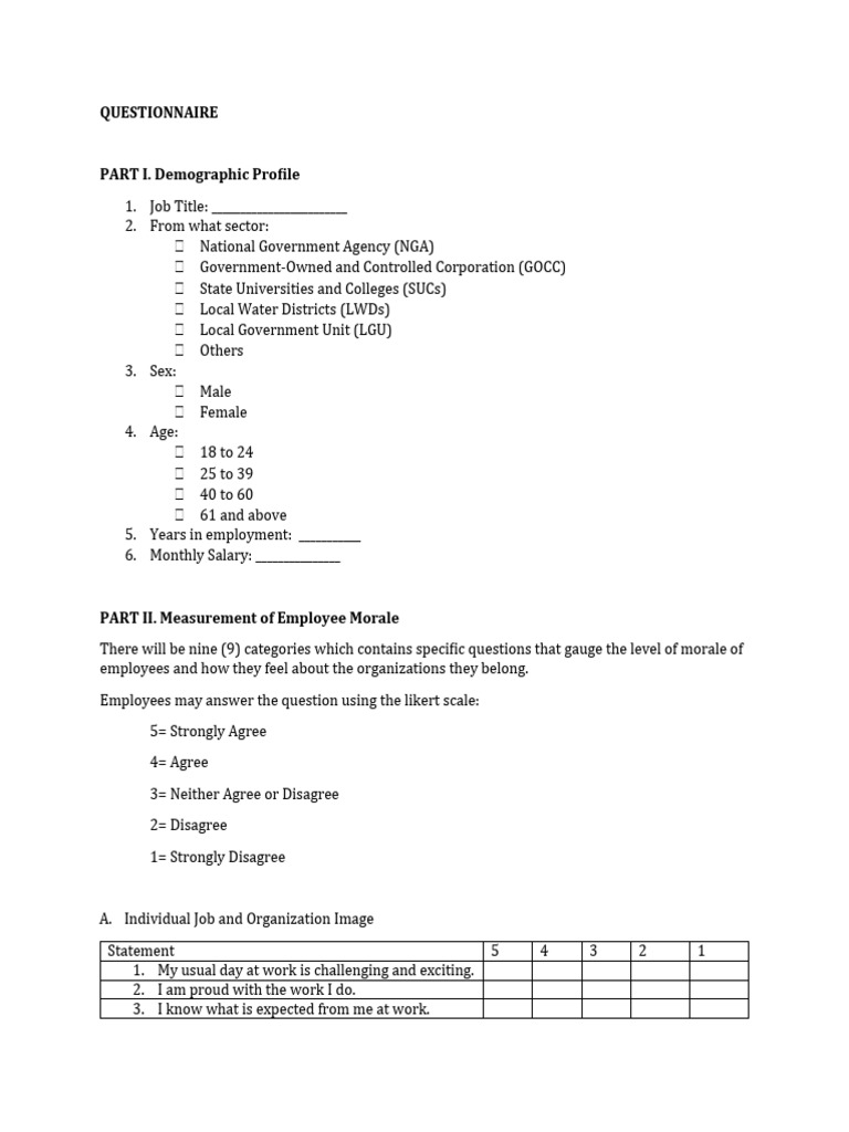 Questionnaire - JO and COS Status | PDF | Employment | Compensation And ...