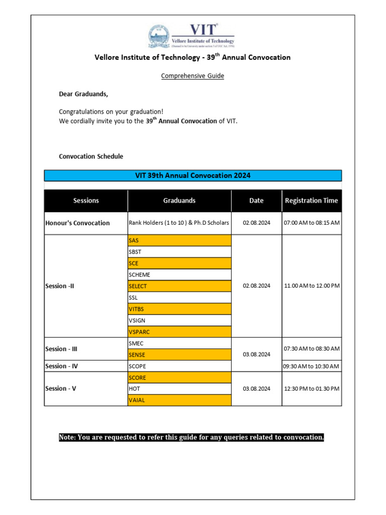 39th Annual Convocation 2024 - Instruction Manual | PDF | Bus | Mail