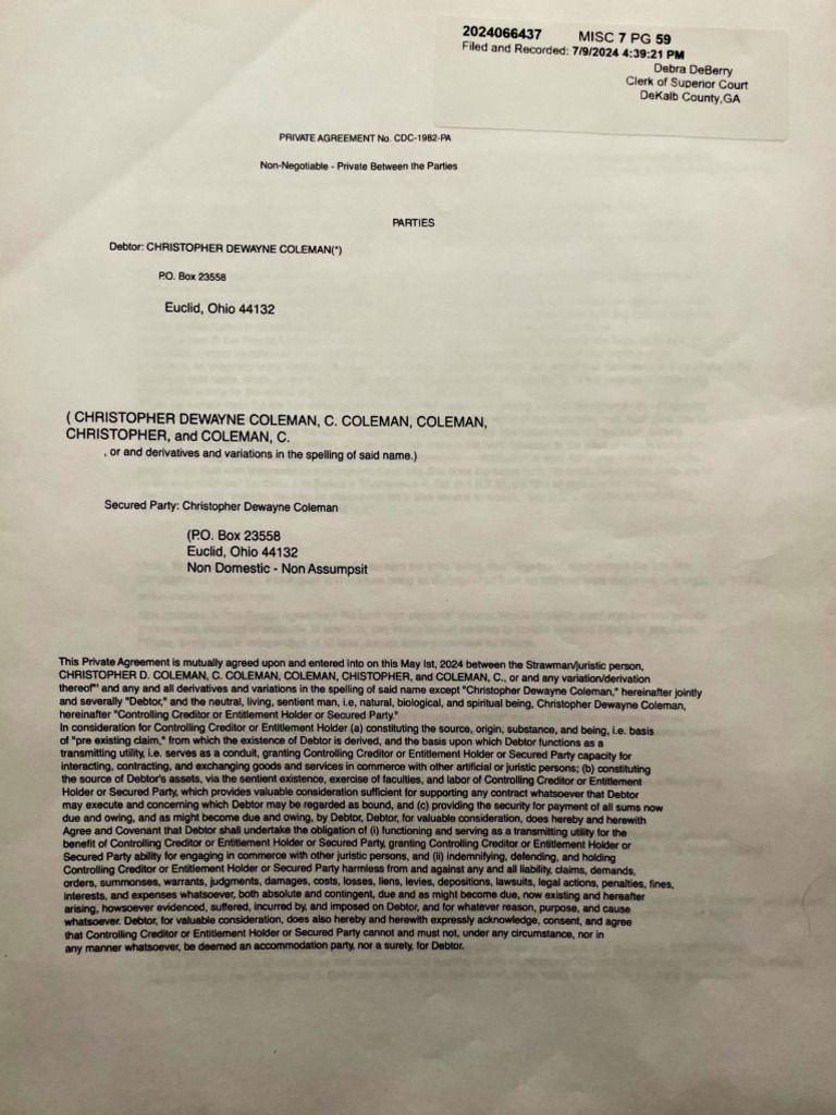 Private Agreement | PDF