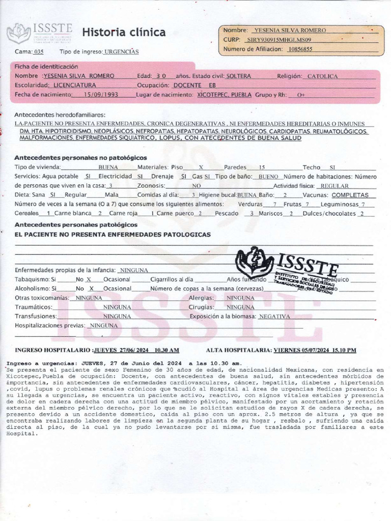 HISTORIAL CLINICO - Compressed | PDF