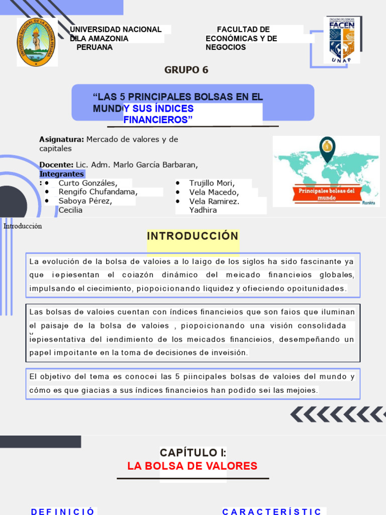 Grupo 6 - Las 5 Principales Bolsas Del Mundo y Sus Índices Financieros | PDF | Bolsa | Bolsa de ...