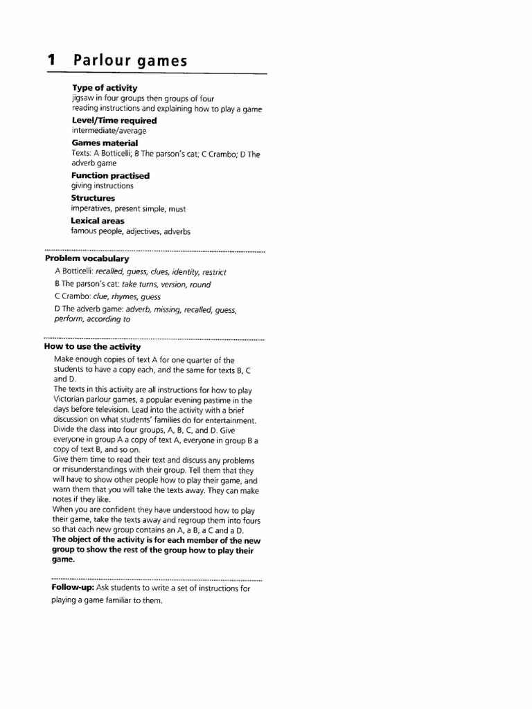 Reading (Intermediate Reading Games) | PDF