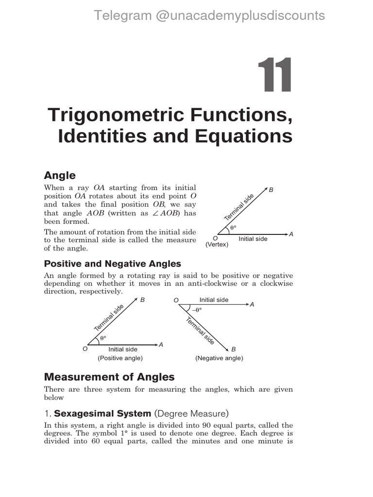 Trigonometry Formula | PDF | Trigonometric Functions | Angle