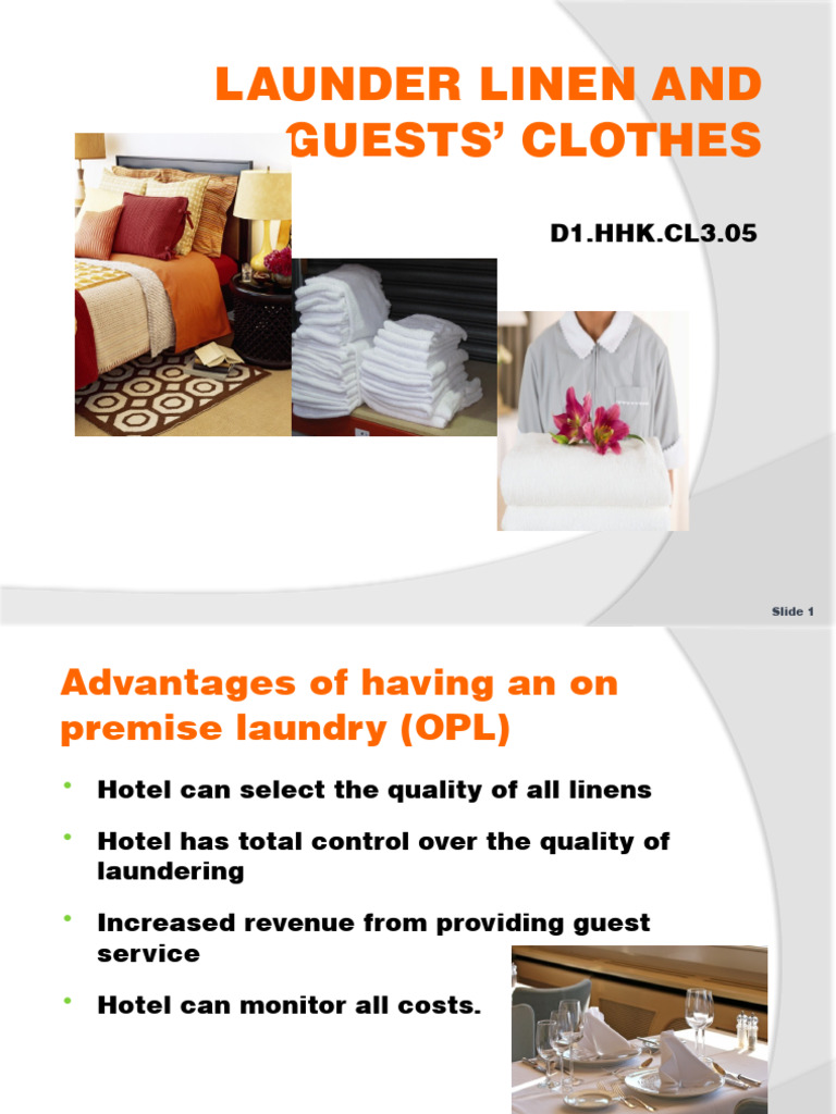 Hotel Laundry Management Guide | PDF | Linens | Laundry