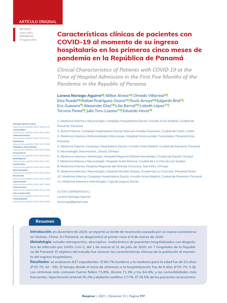 Respirar 13 3 Art2 2021 | PDF | Neumonía | Medicina CLINICA