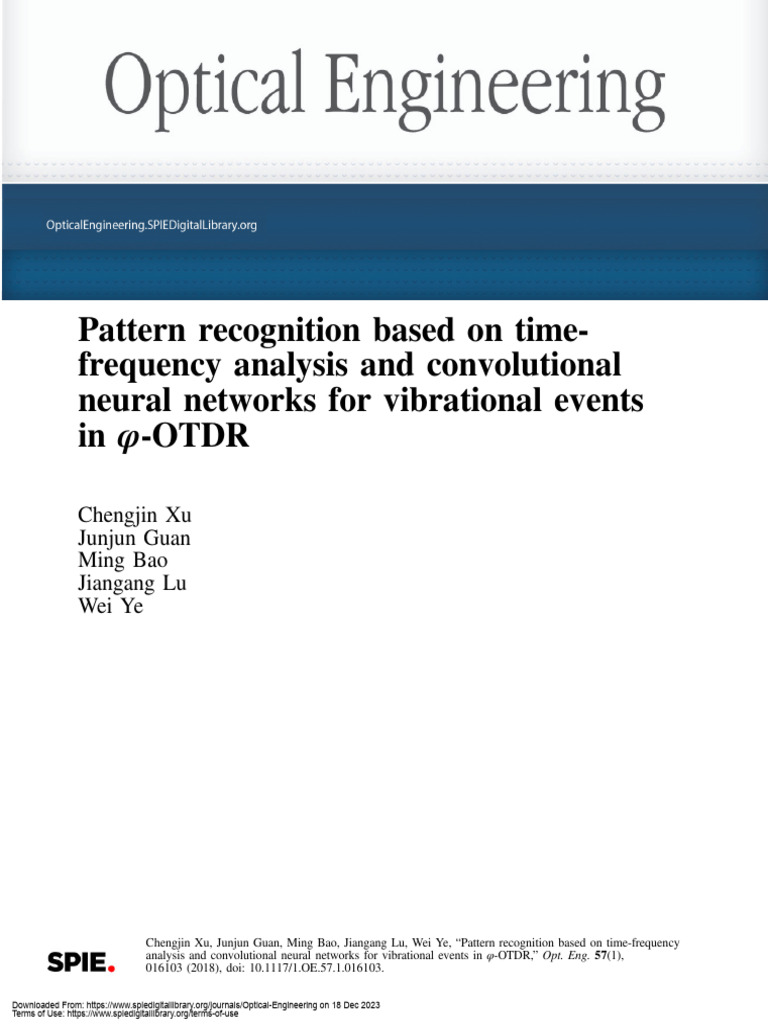 Pattern recognition based on time-frequency analysis and convolutional neural networks for ...