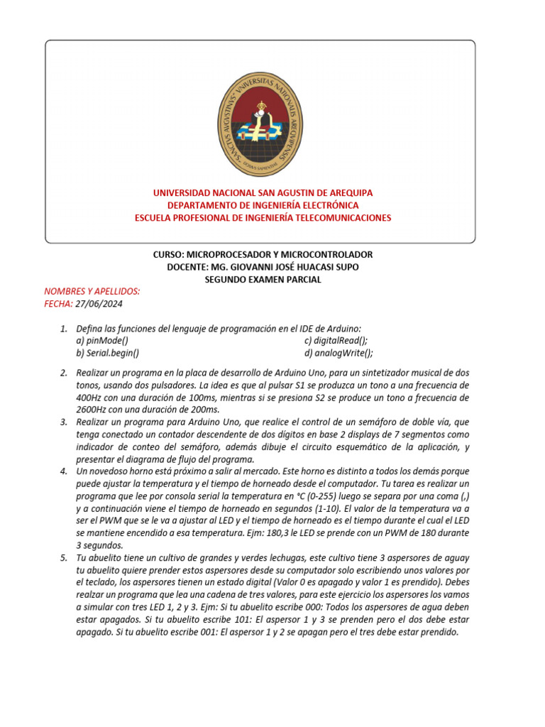 Programas Arduino: Sintetizador y Control | PDF | Arduino | Ingenieria ...