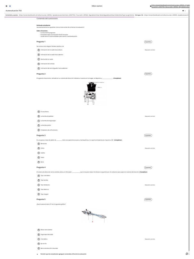 Autoevaluacion T03 | PDF | Vehículo de motor | Vehículos