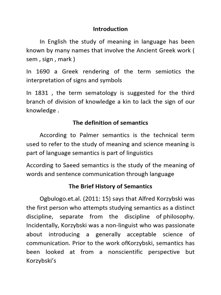 Semantics All Lectures | PDF | Semantics | Concept