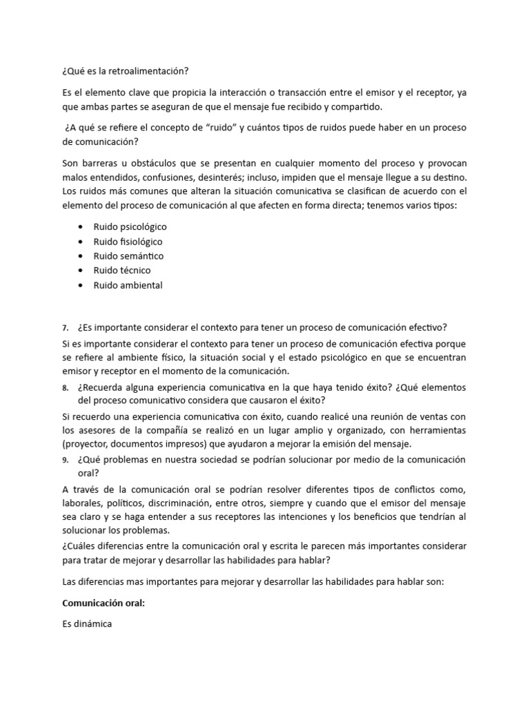Qué Es La Retroalimentación | PDF