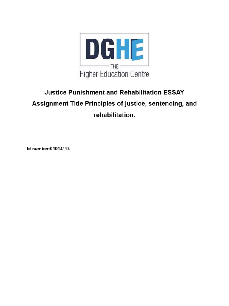 Justice, Sentencing, and Rehabilitation Analysis | PDF | Justice ...