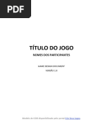 Game Design Document (GDD) | PDF | Publicação eletrônica | Jogos