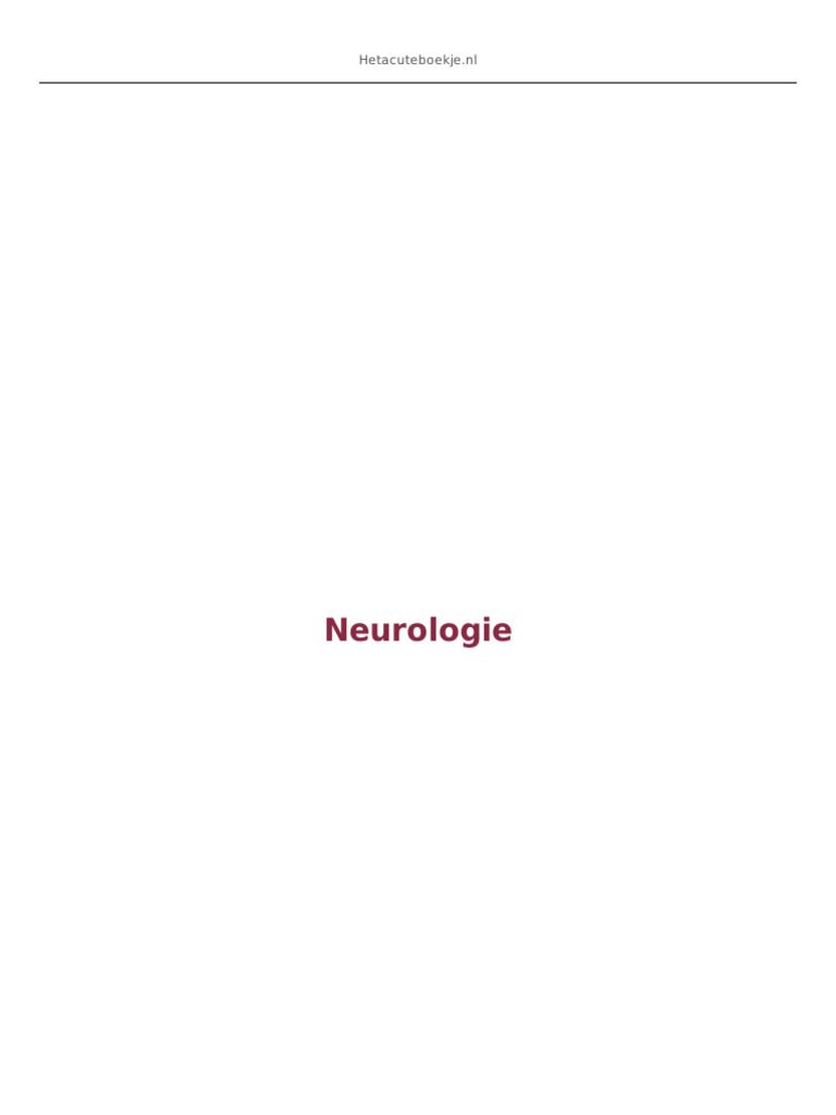 Neurologie | PDF