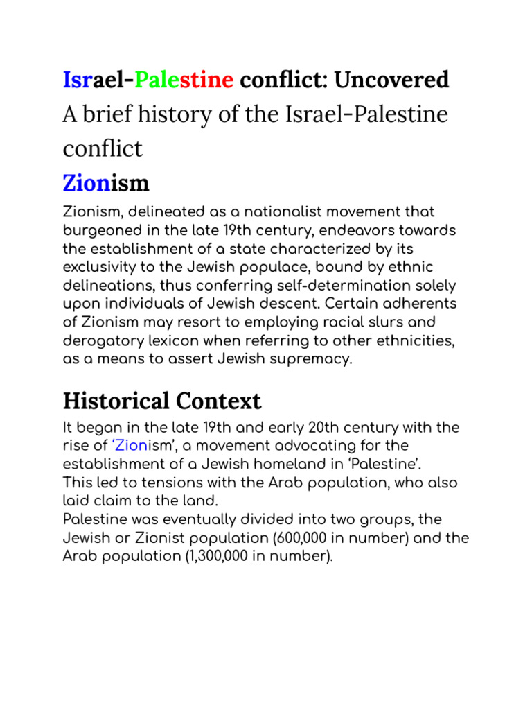 Israel-Palestine Conflict - Uncovered | PDF | Israel | World Politics