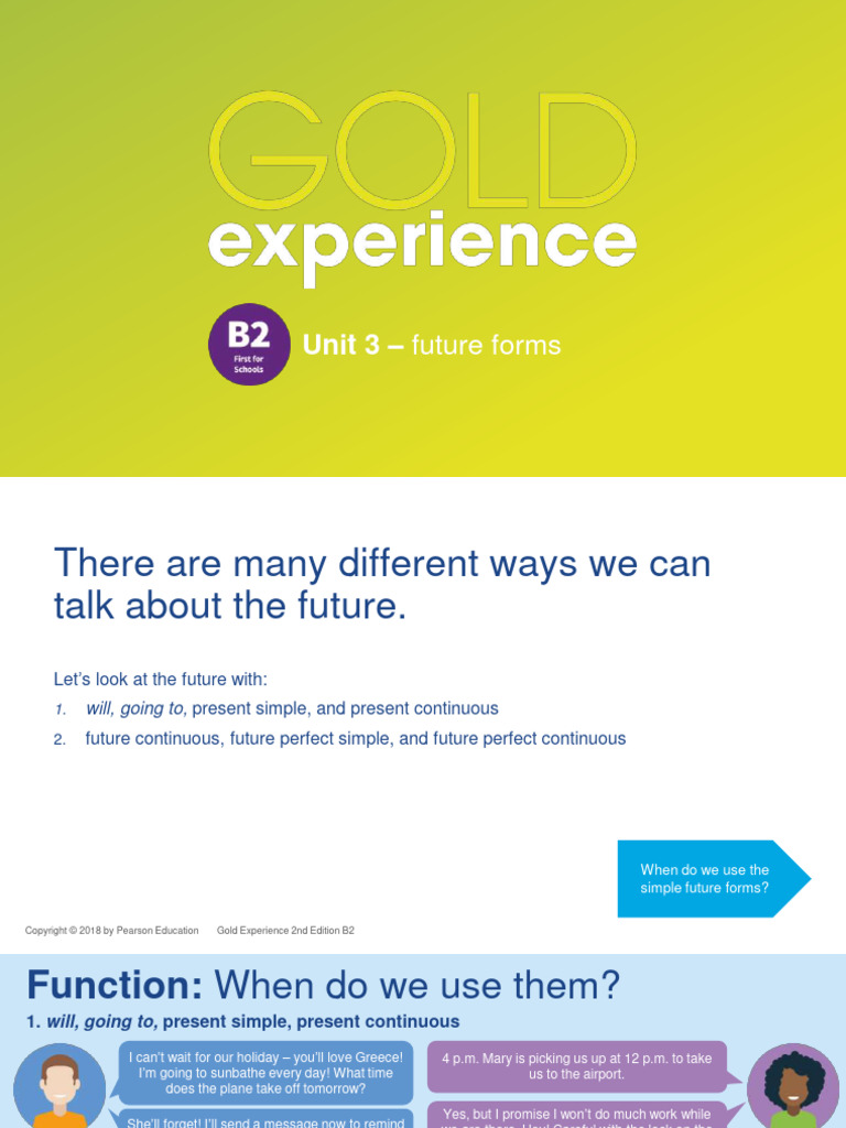 Gold Exp Grammar PPT B2 U3 | PDF | Verb | Linguistic Morphology