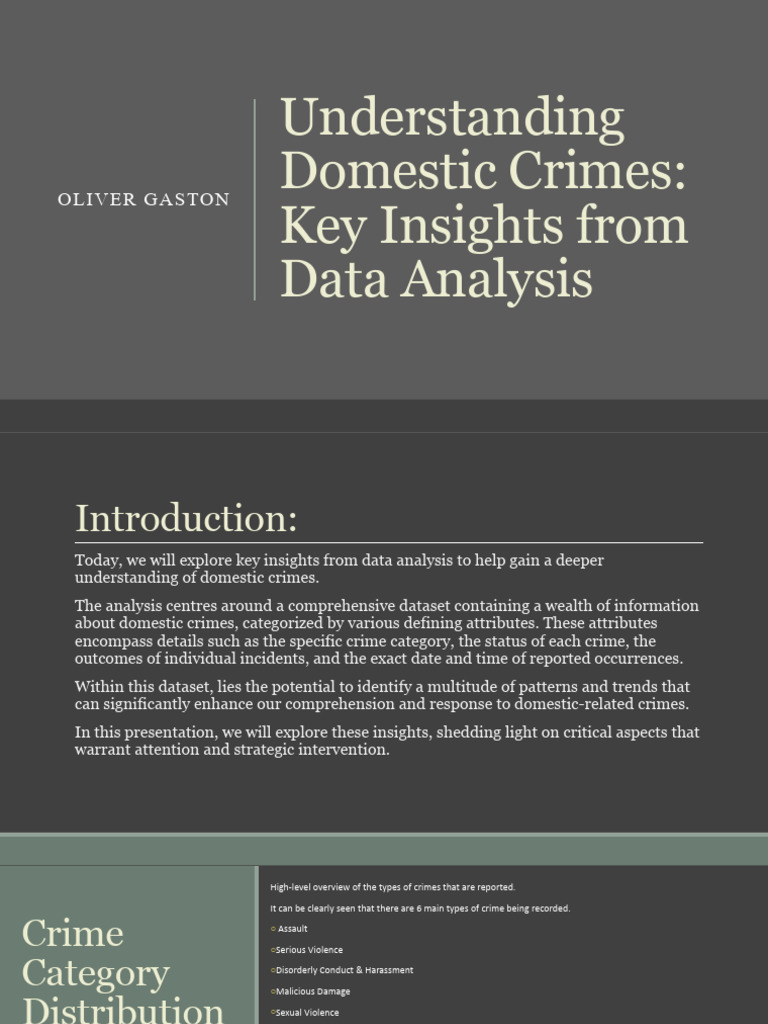Understanding Domestic Crimes Key Insights From Data Analysis | PDF ...