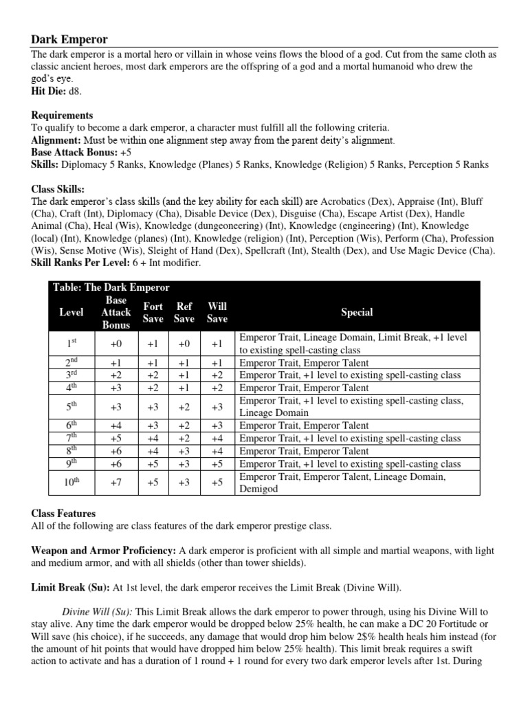 Dark Emperor | PDF