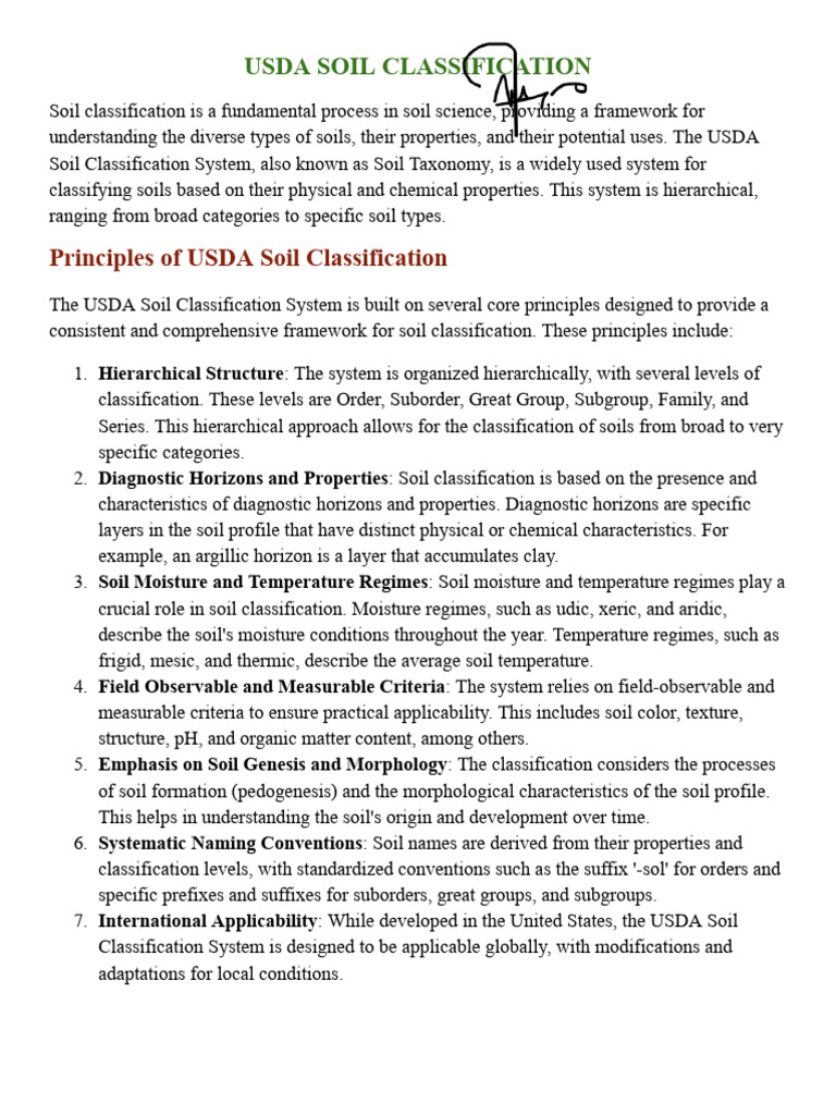 Usda Soil Classification | PDF | Soil | Earth Sciences