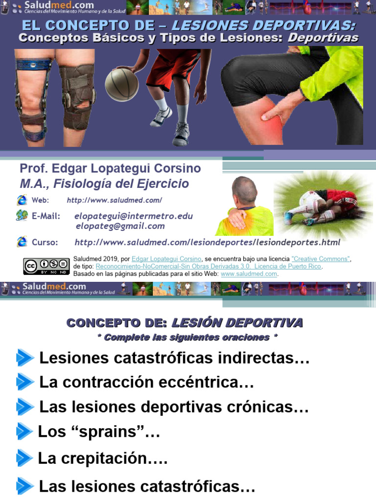 El Concepto de Lesiones Deportivas | PDF | Articulación | Músculo