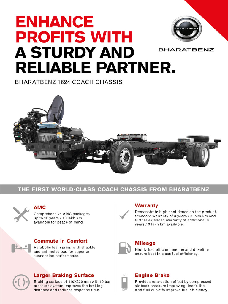 Bharatbenz 1624 Chassis Brochure | PDF