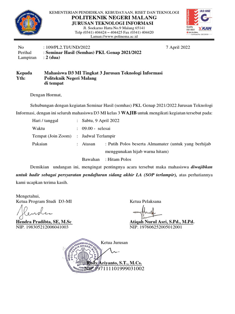 (Tingkat 3) Semhas PKL - Magang d3 Mi | PDF | Ilmu Sosial