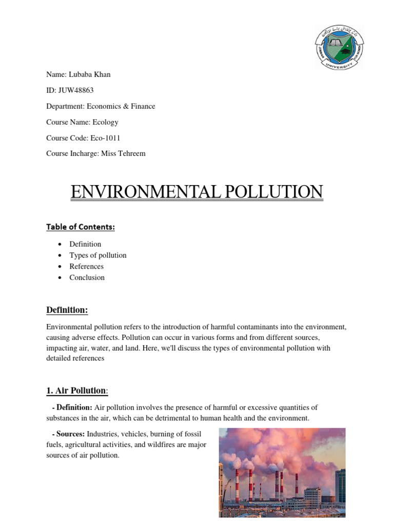 Environmental Pollution | PDF | Pollution | Air Pollution