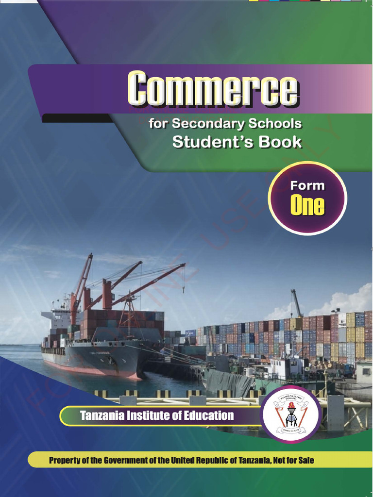 Commerce Form One Book-TIE | PDF | Commerce | Goods