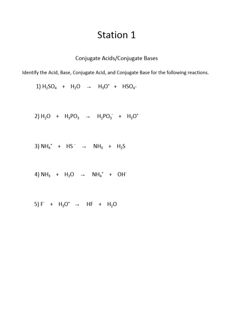 Acid - Base Stations Review | PDF | Acid | Hydroxide