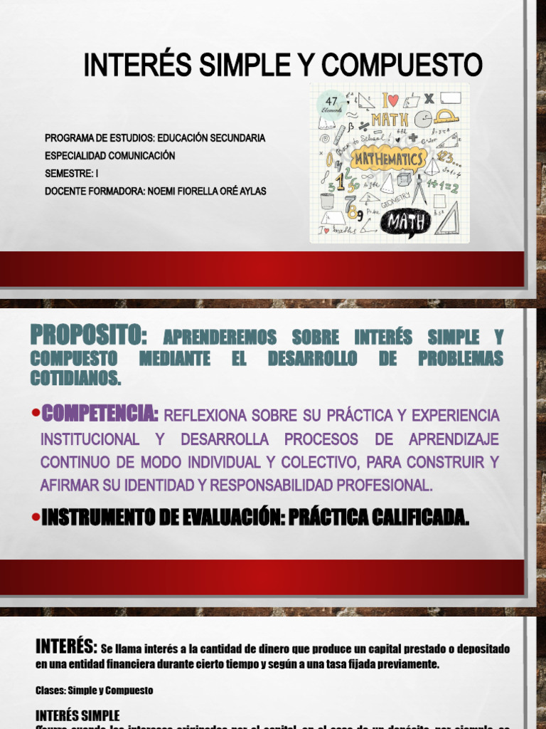 Interés Simple y Compuesto: Guía Práctica | PDF | Interés | Interés ...