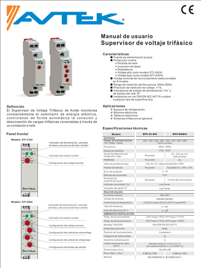 Sti 3124 - Sti 5424 gJE | PDF | Ingenieria Eléctrica | Electricidad