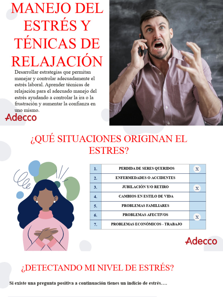Manejo Del Estrés y Técnicas de Relajación | PDF | Estrés (biología ...