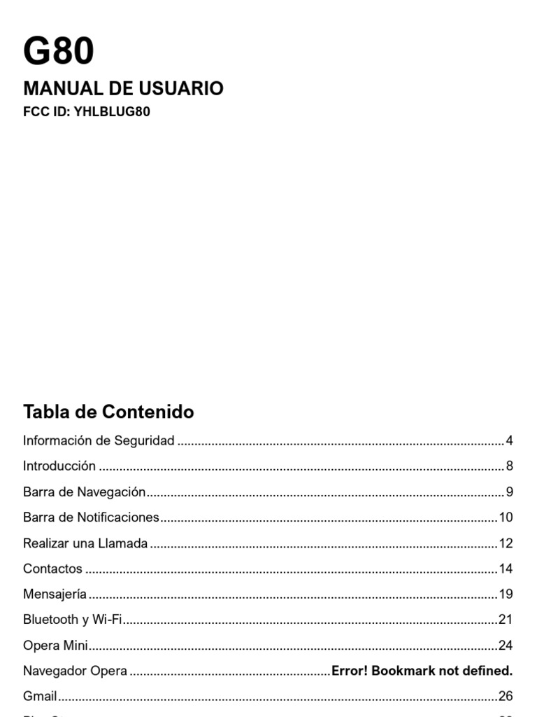 Manual Usuario BLU G80: Guía Completa | PDF | Cámara | Gmail