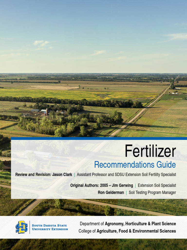 SDSU Fertilizer Recommendations Guide | PDF | Fertilizer | Soil