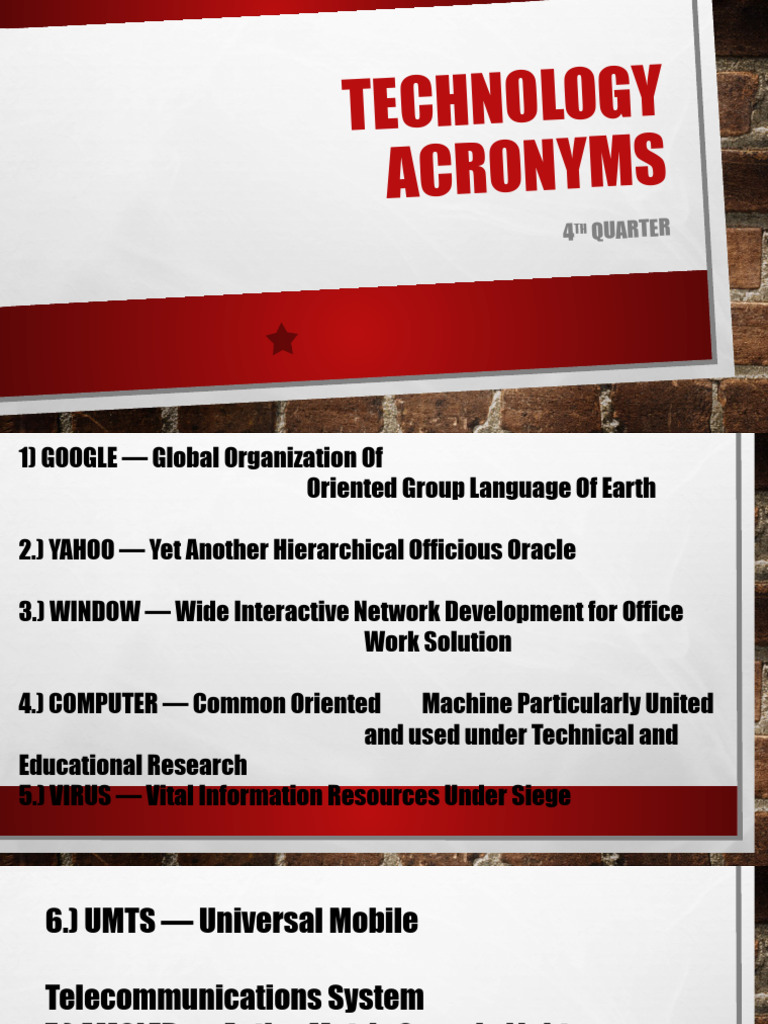 0 Technology Acronyms | PDF | General Packet Radio Service | High Speed ...