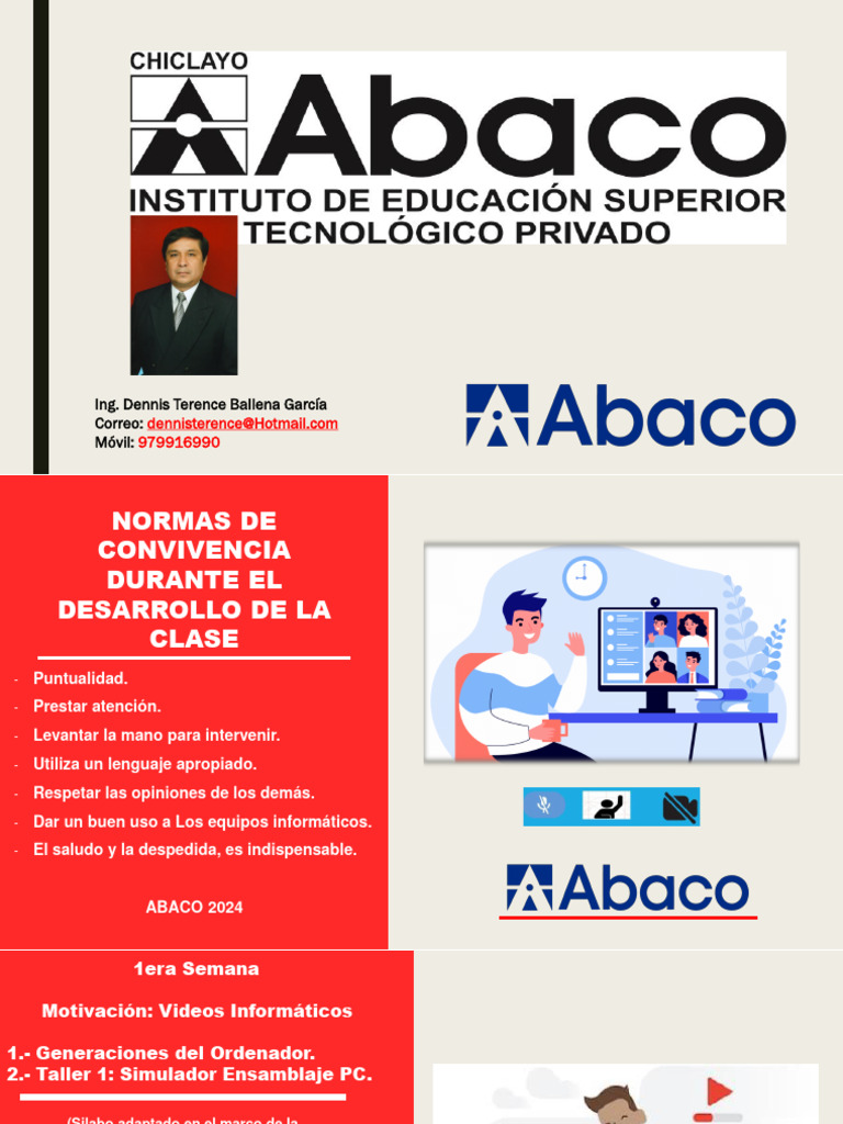 1er Exposicion Mant Comp ABACO 2024 | PDF | Lenguaje ensamblador | Lenguaje de programación