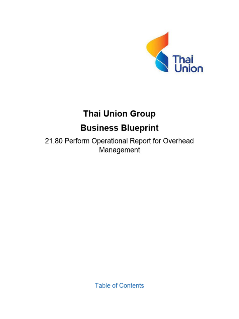 TU - GT - BP 21.80 Perform Operational Report For Overhead Management ...