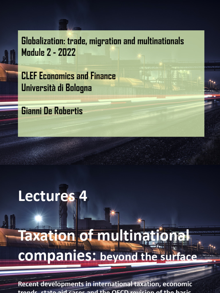 Taxation of Multinational Companies | PDF | Taxes | Tax Incidence