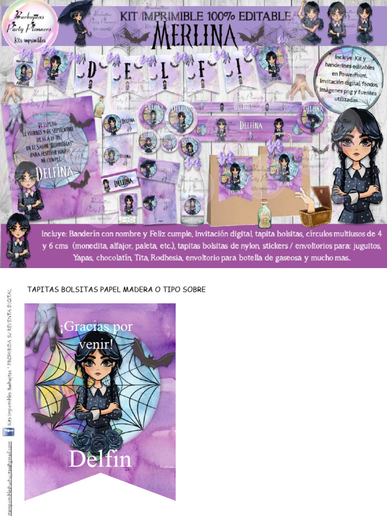 MERLINA #2 Kit Imprimible | PDF