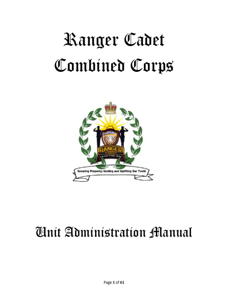 Ranger Cadet Corps Unit Administration Manual | PDF | Corporal | Sergeant
