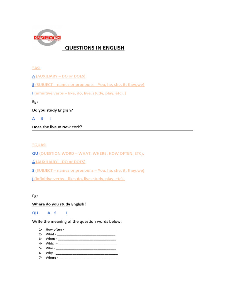 QUESTIONS IN ENGLISH Plus Starter | PDF | Art
