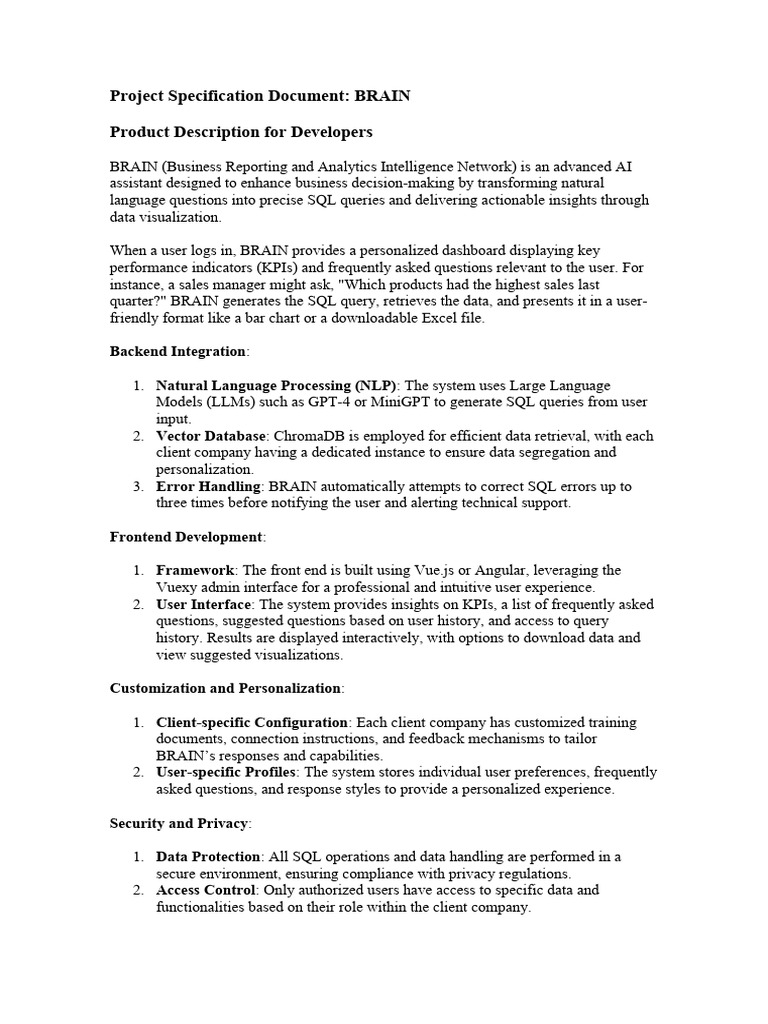 Project Specification Document | PDF | Databases | Sql