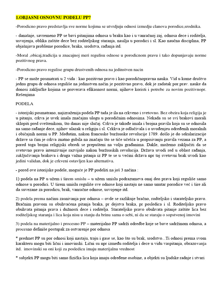 Porodicno Pravo | PDF