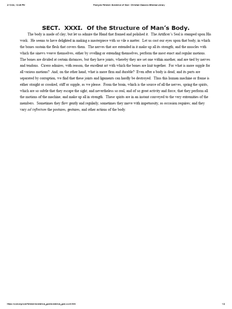 SECT. XXXI. of The Structure of Man's Body | PDF