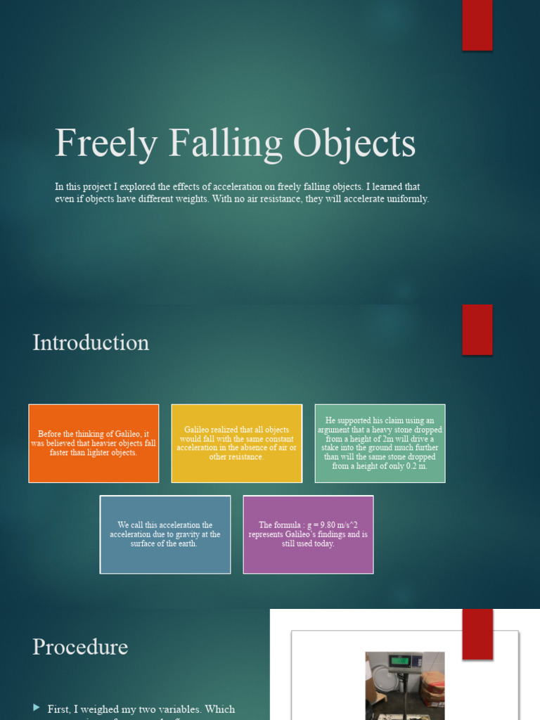 Freely Falling Objects | PDF | Weight | Acceleration